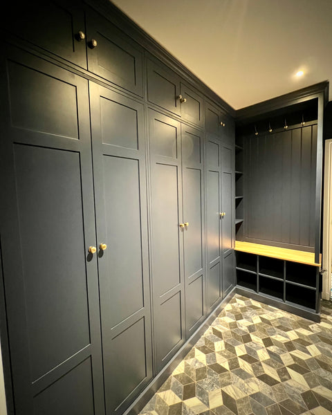 Extra Tall Corner Boot Room Storage Bench – Ely Farmhouse Furniture